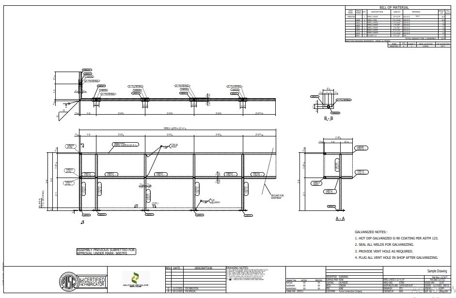 SAMPLE DRAWINGS – HelixCad Detailing Services
